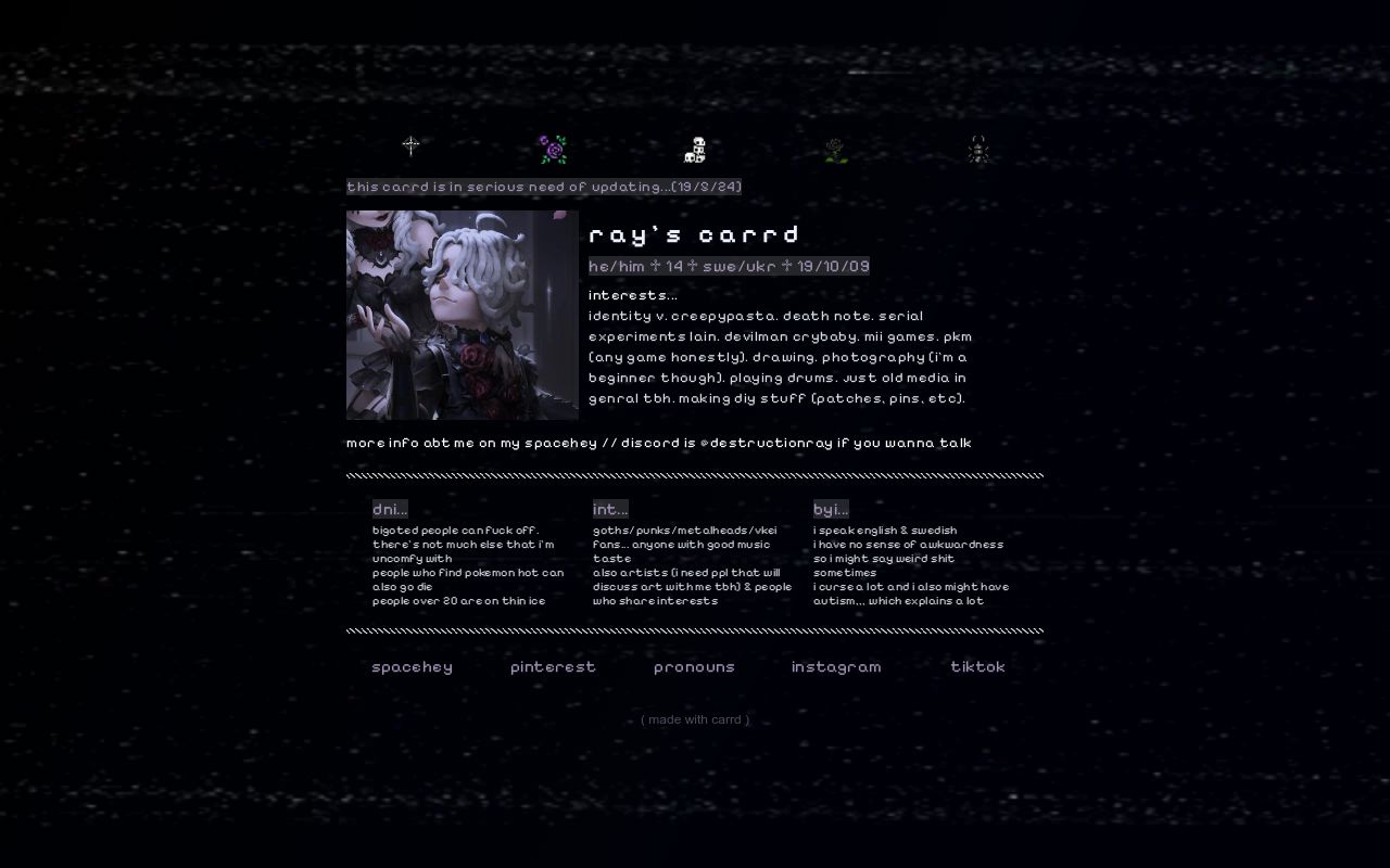 destructionray's carrd